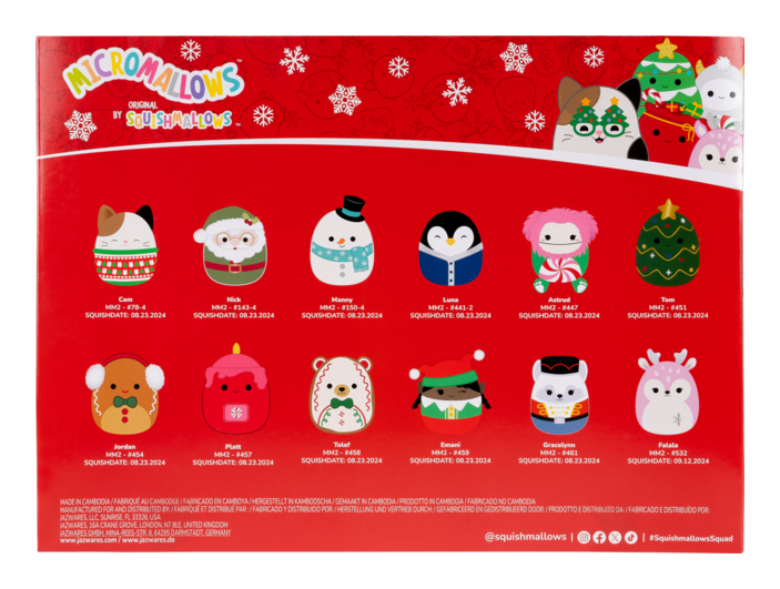Squishmallows Micromallows 12 Day 2025 Christmas Advent Calendar ...